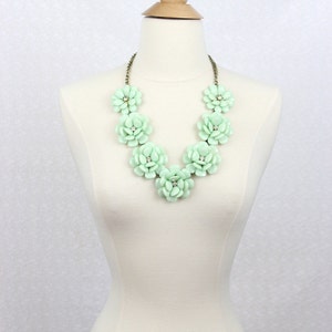 Beaded Rose Necklace Rosette Necklace Chunky Flower Statement - Etsy