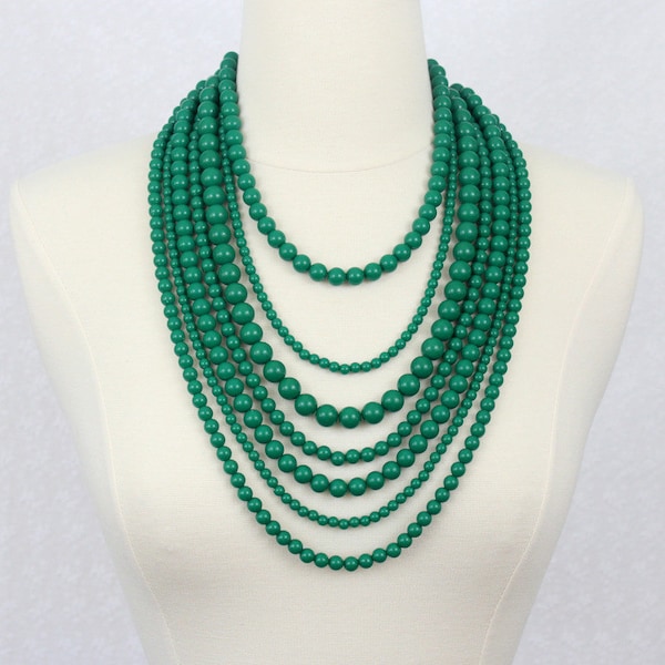 Multi Strand Beaded Necklace - Etsy