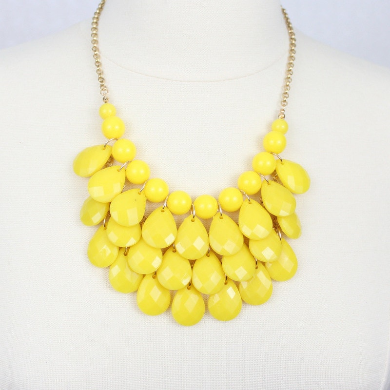 Yellow Necklace - Etsy