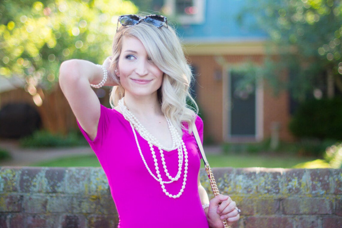 Multi Strand Pearl Statement Necklace Multi Layered Pearl Long - Etsy