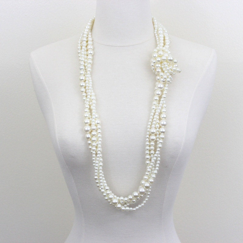 Pearl Statement Necklace - Etsy
