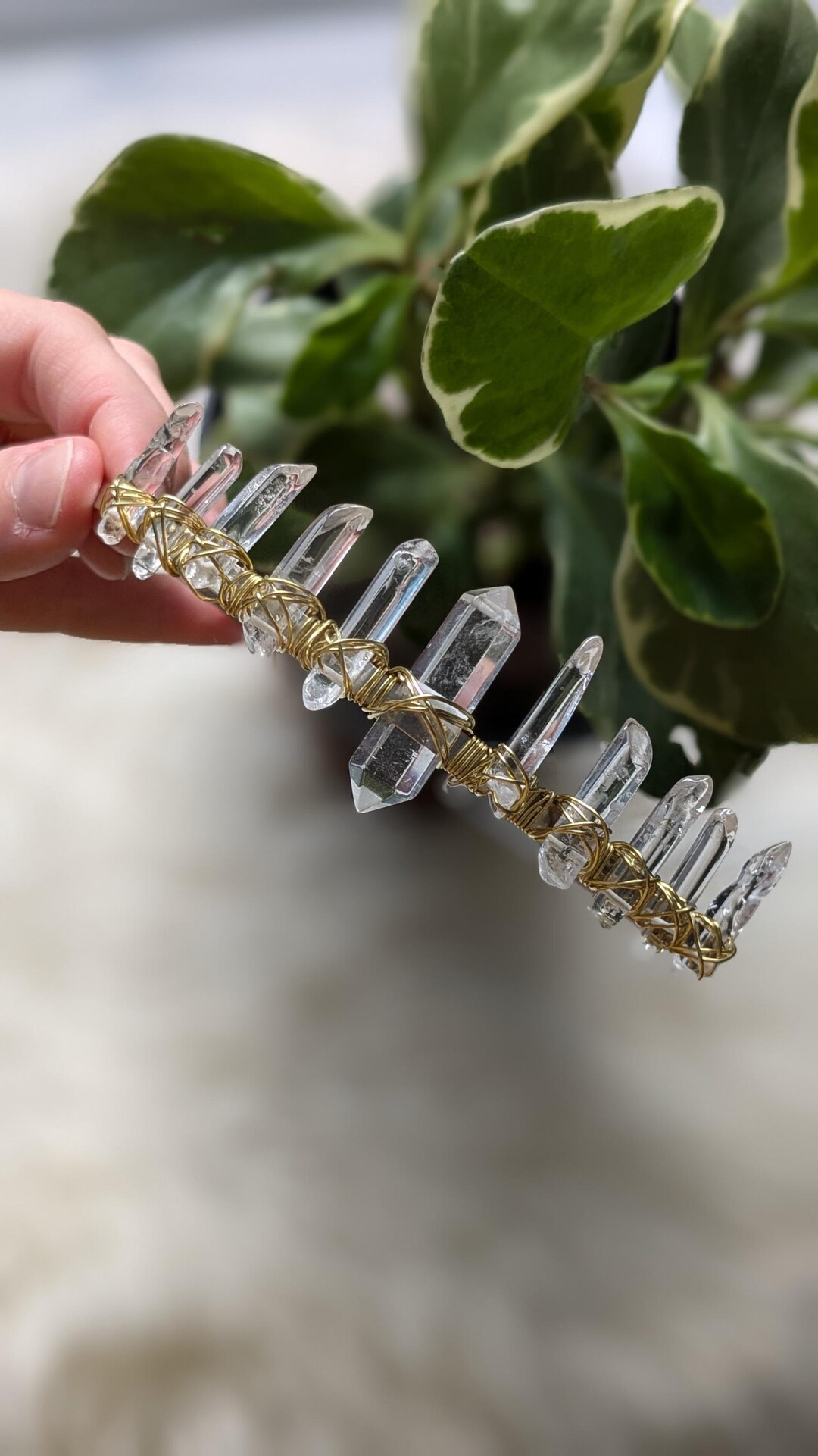 Clear Quartz Crystal Crown | Crystal Tiara | Polished | Crystals ...