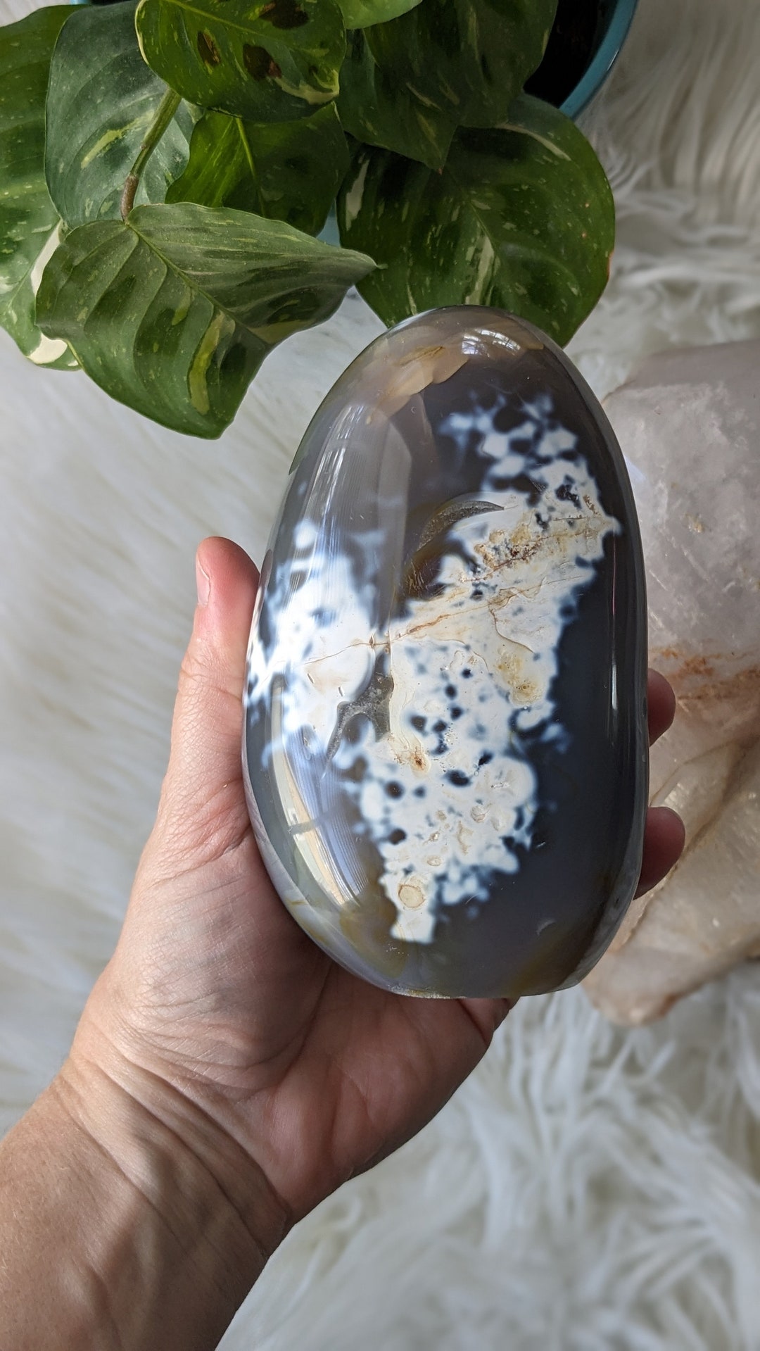 Orca Agate Crystal Freeform Cut and Polished Crystals Minerals Crystal ...