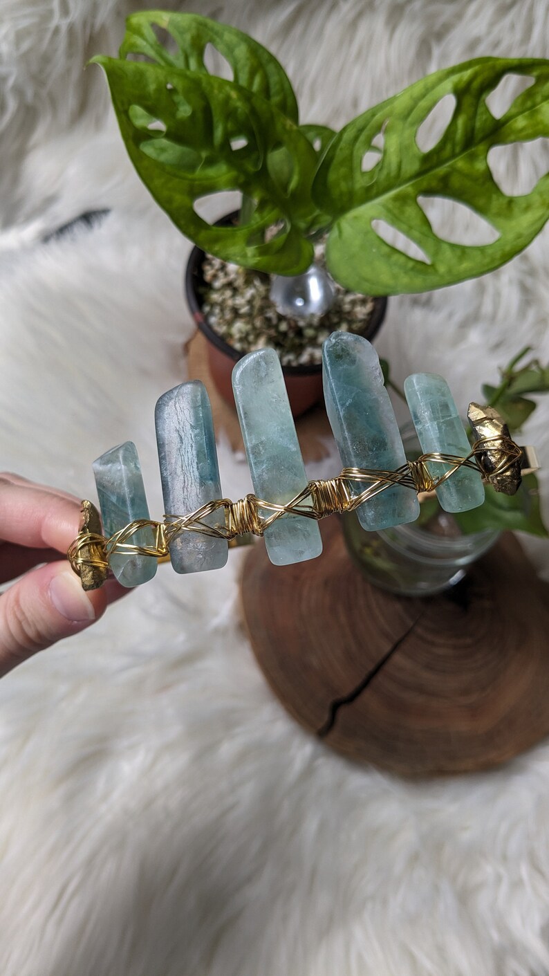 Fluorite Slice Crystal Crown Crystal Tiara Polished Crystals Festival ...