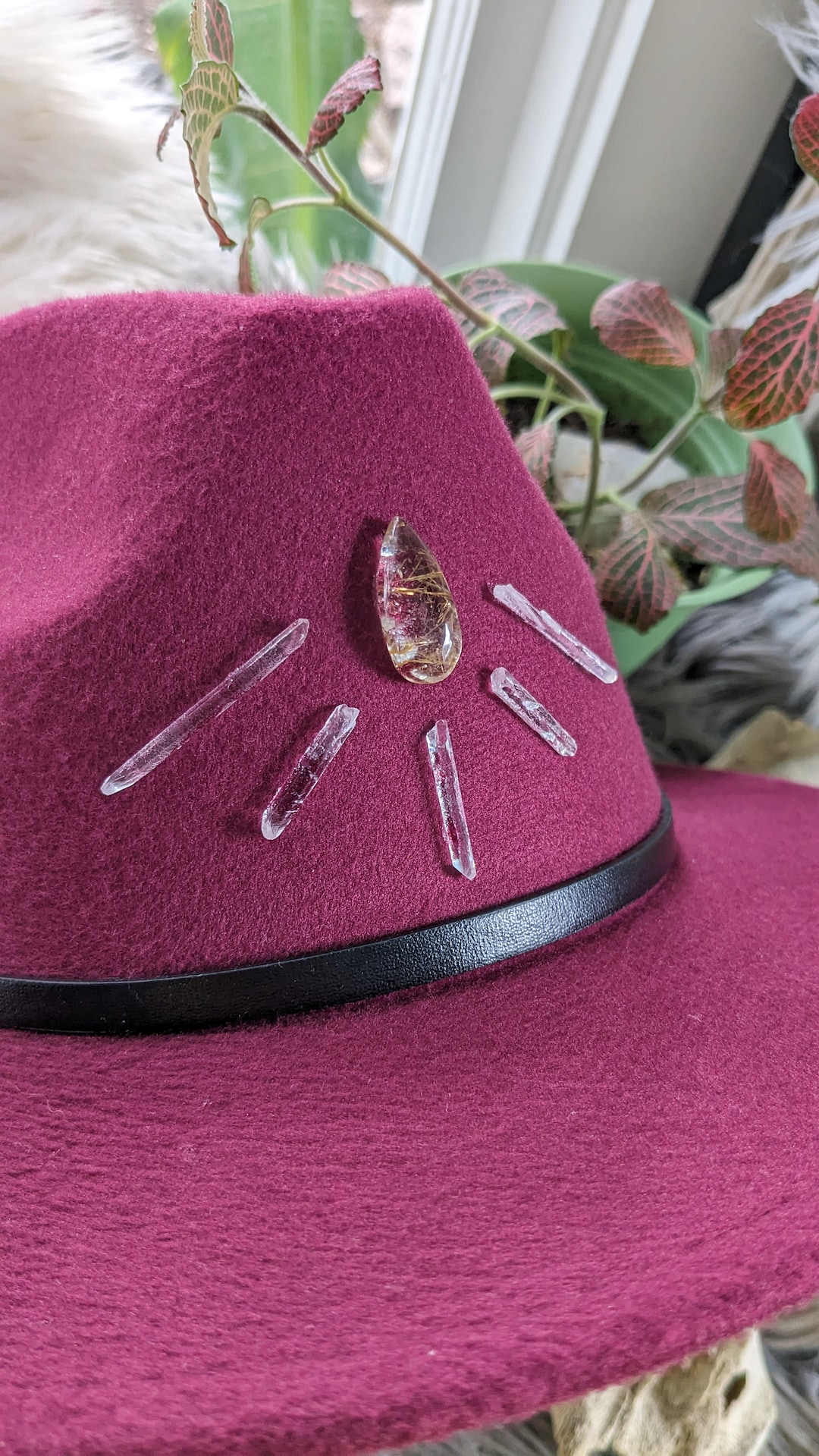 Maroon Rutile Quartz and Colombian Lemurian Quartz Crystals | Crystals ...