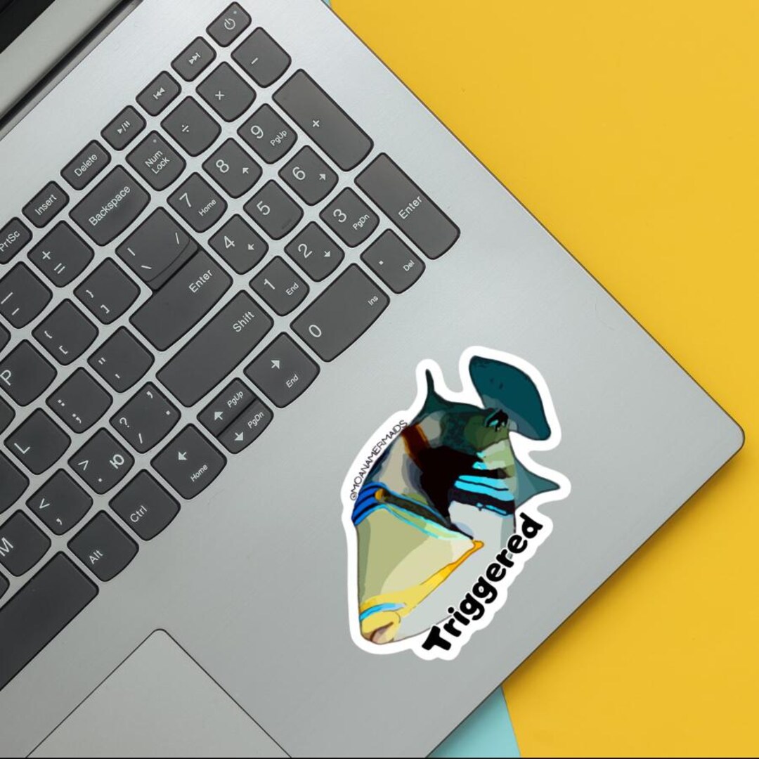 Triggered Triggerfish Die-cut Sticker - Etsy