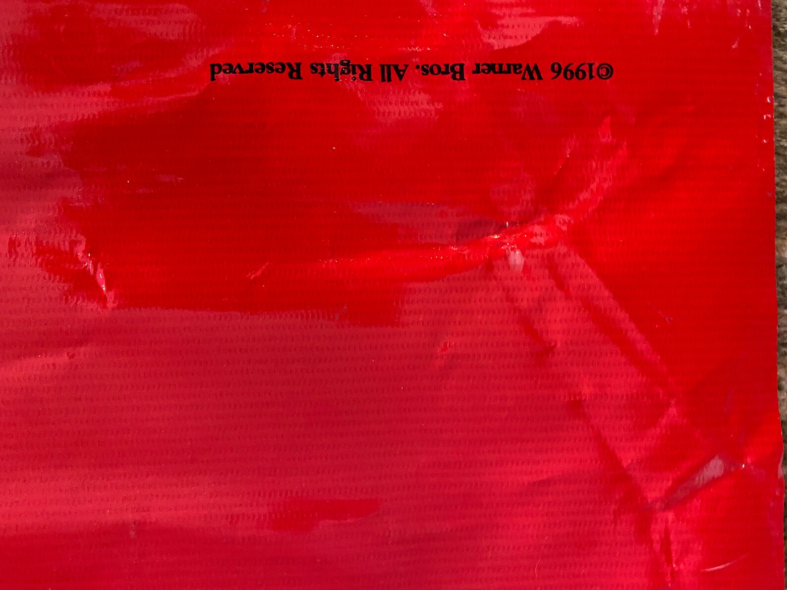 Vintage Movie Poster/banner Space Jam taz 1996 Single Sided Vinyl 6 ...