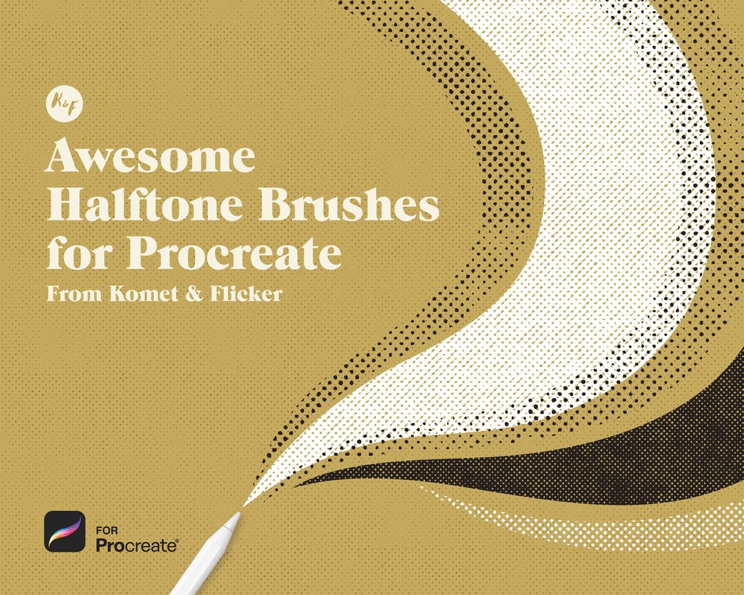Procreate Halftone Brushes - Etsy