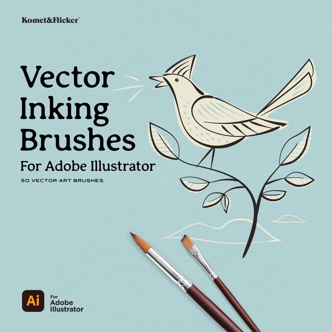 Vector Inking Digital Brushes for Adobe Illustrator - Etsy