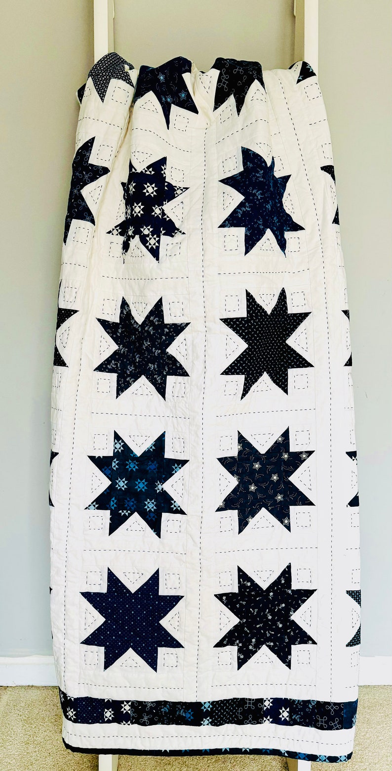 Nautical Stars Throw Quilt - Etsy