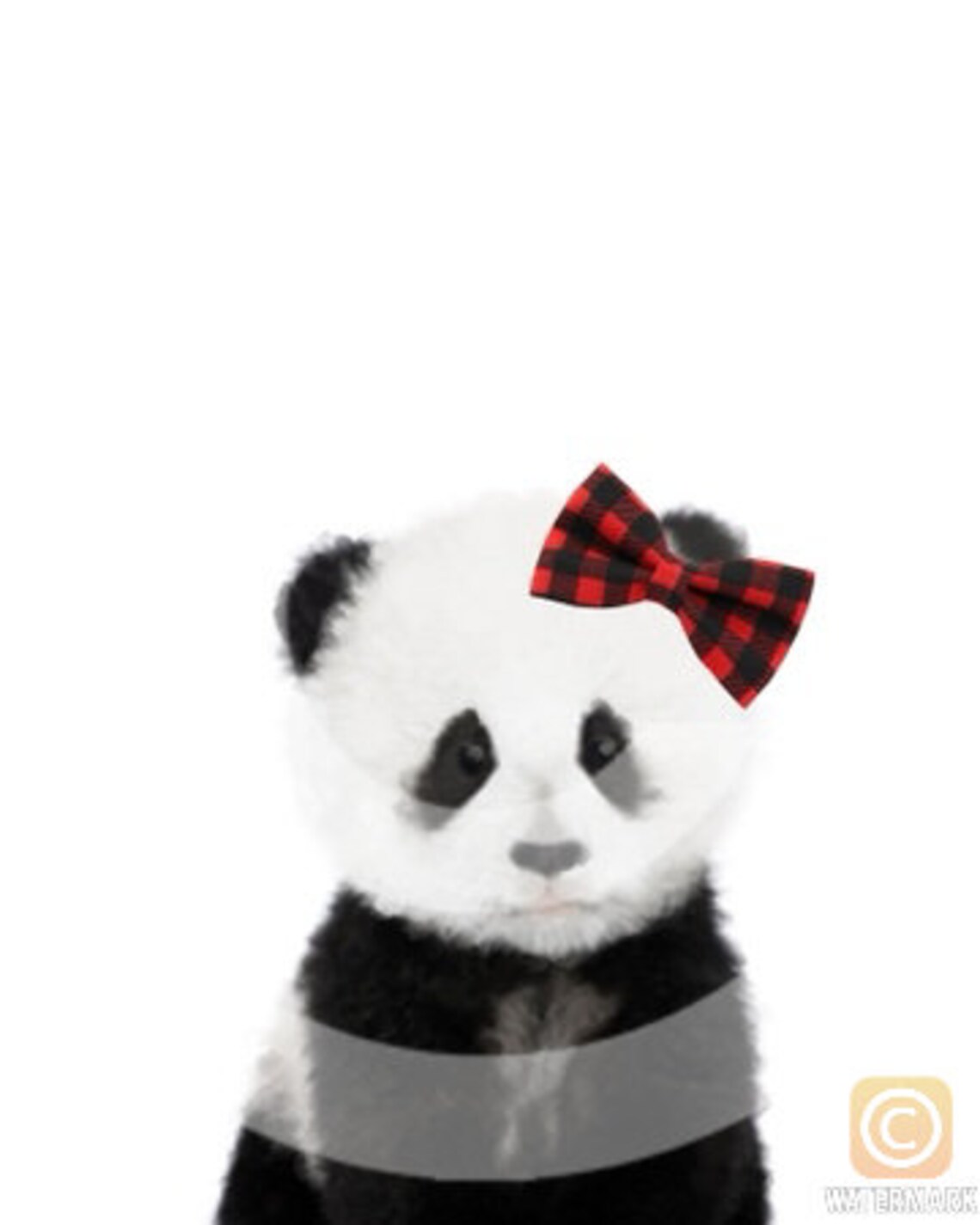 Panda With Bow Print Panda Art Print Digital Download Panda - Etsy