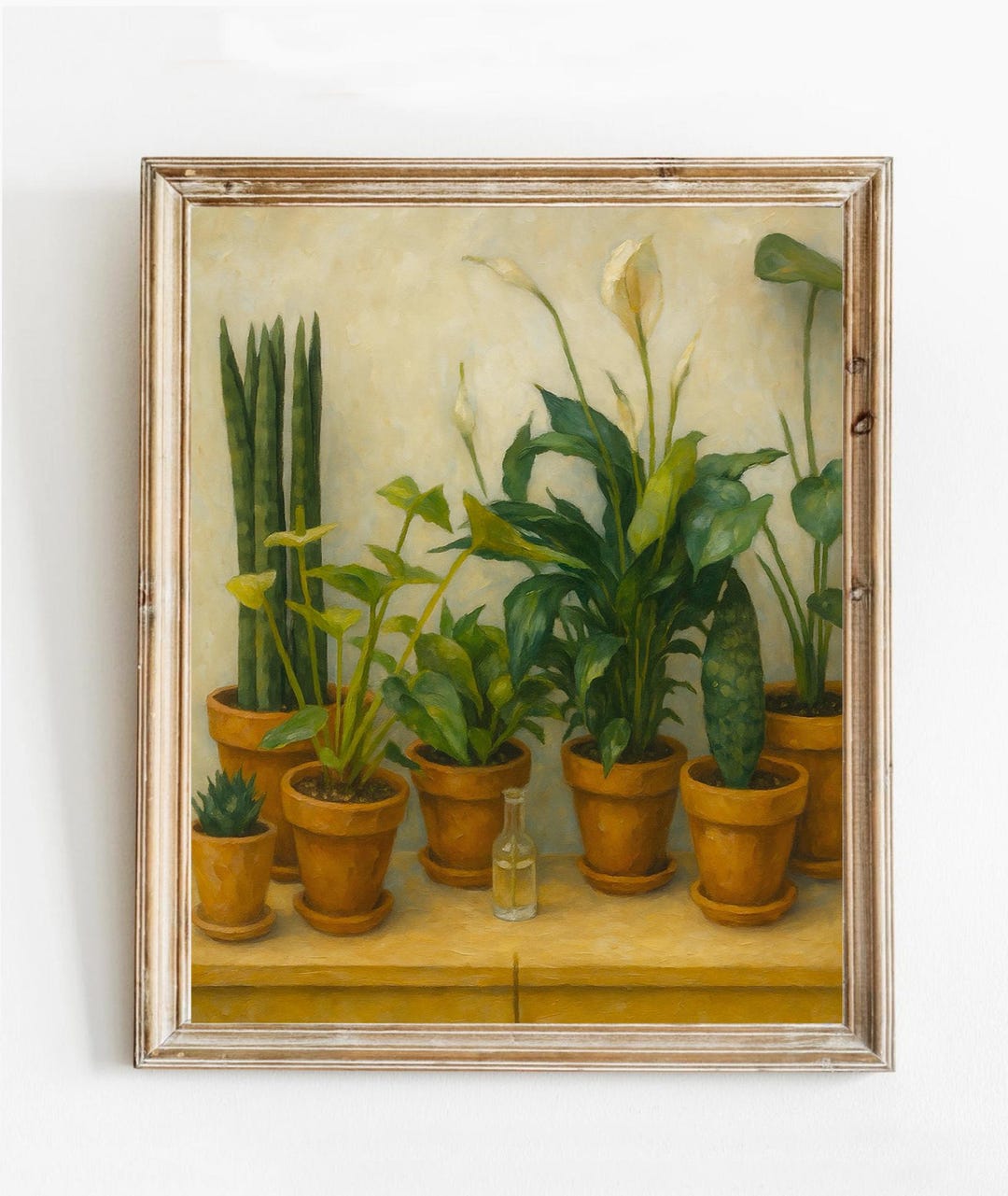 Potted Plants Acrylic Painting | Dark Academia Wall Art | Botanical ...