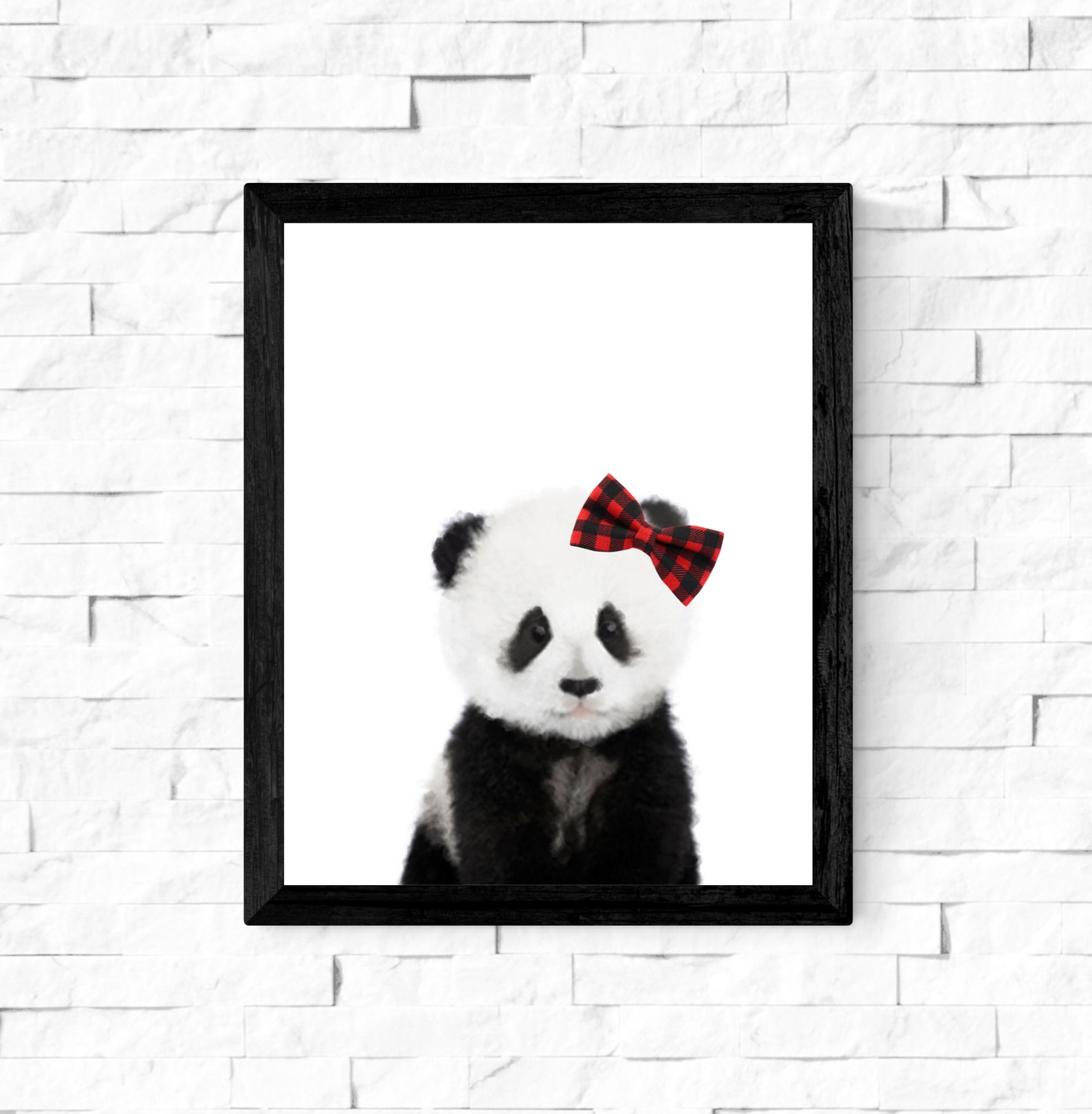 Panda With Bow Print Panda Art Print Digital Download Panda - Etsy