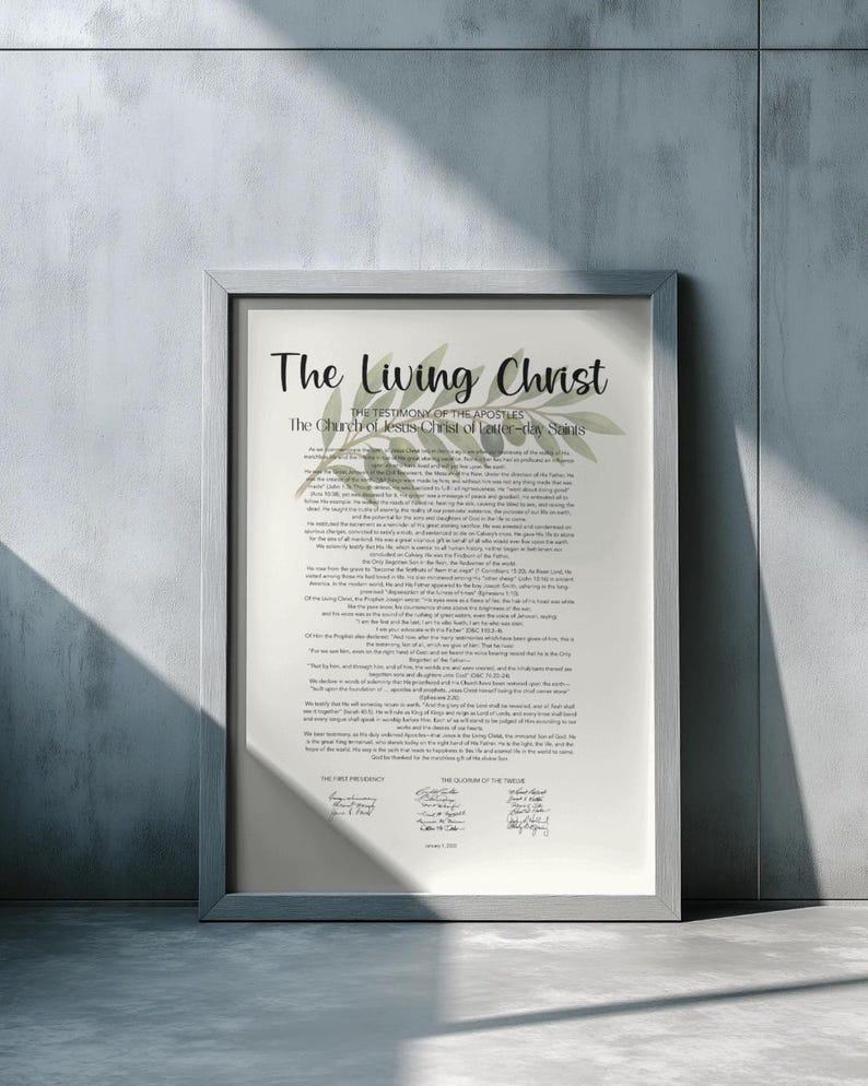 The Living Christ Printable | LDS Wall Art (digital Download) - Etsy