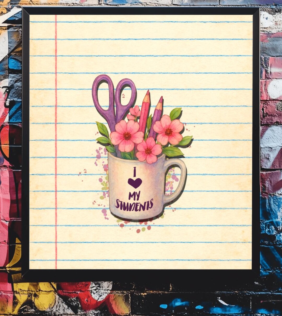 Teacher Appreciation Print: I Love My Students Mug, Classroom Decor ...