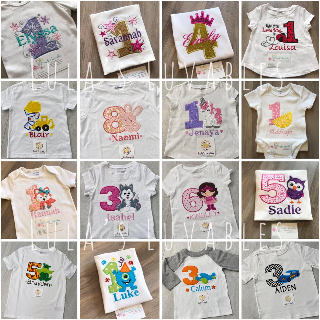 Personalized Custom Embroidered Birthday Shirt, Custom Birthday Shirt ...