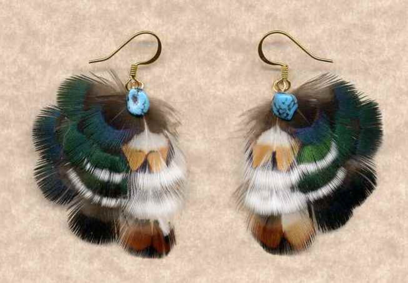 CUSTOM Iridescent Pheasant Feather Earrings Small Wing | Etsy