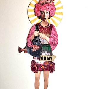Oh My, Fish! - Moveable Paper Art Doll - Etsy