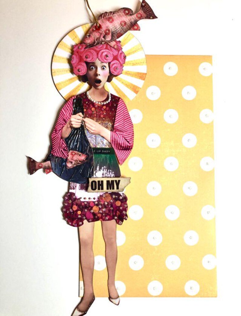 Oh My, Fish! - Moveable Paper Art Doll - Etsy