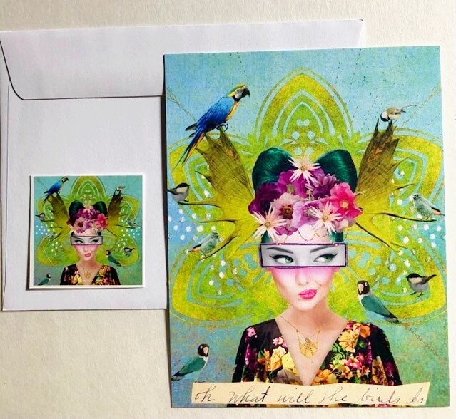 Floral and Whimsical Series Art Cards - Etsy