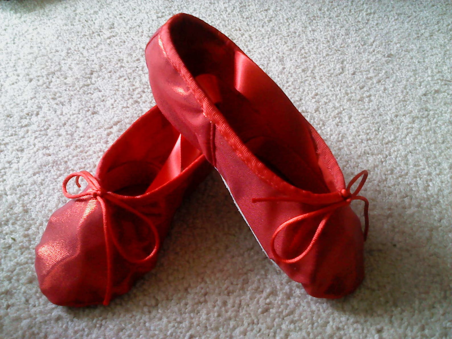 Ruby-red Shiny Sparkly Ballet Slippers Women's Sizes - Etsy