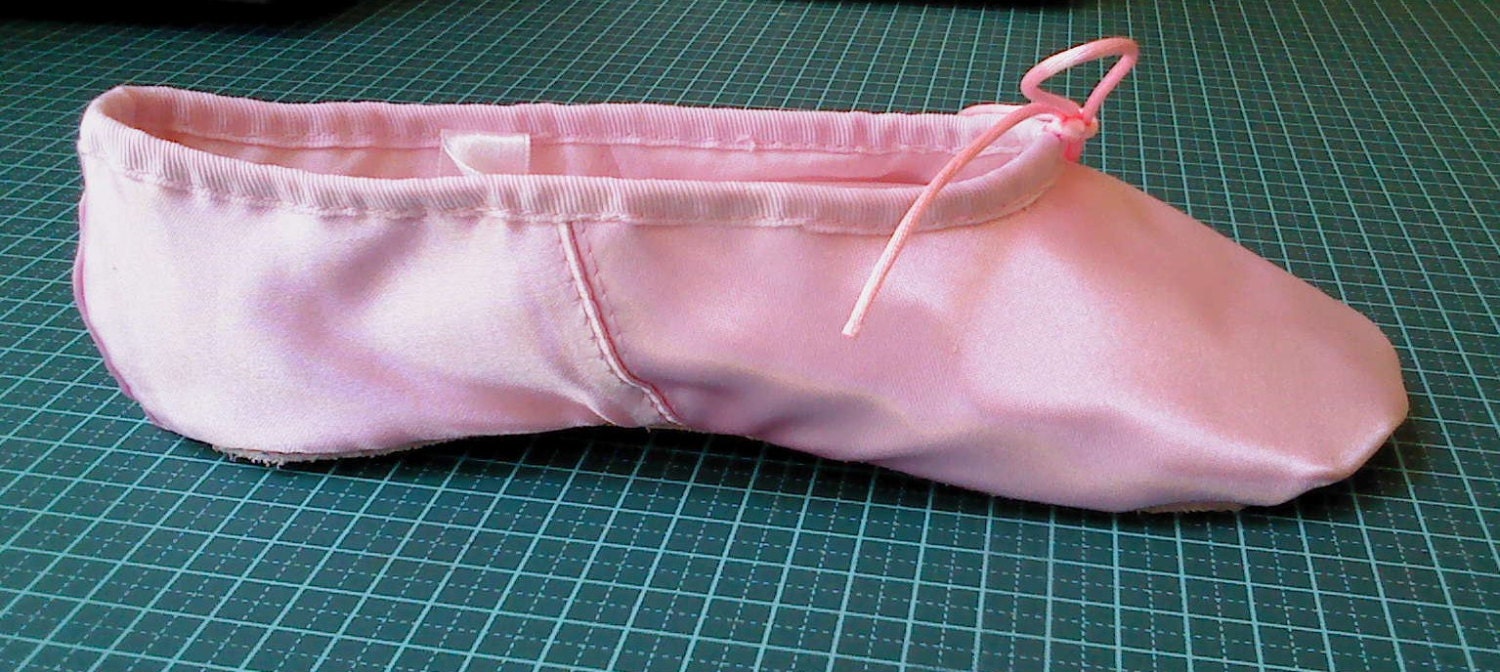 Pink Satin Ballet Slippers (adults Sizes) Full Sole - Etsy