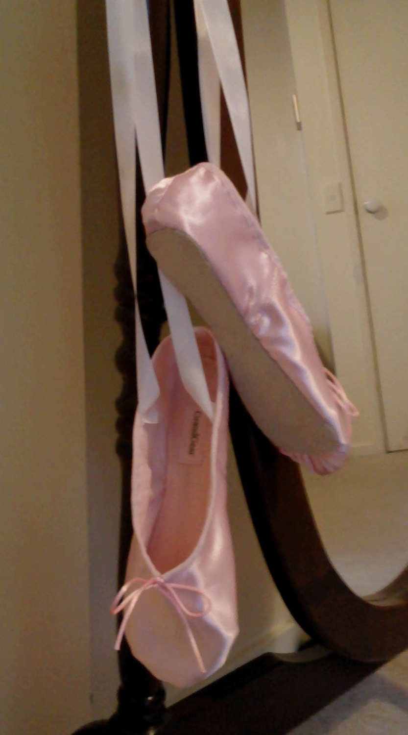 Pink Satin Ballet Slippers adults Sizes Full Sole - Etsy