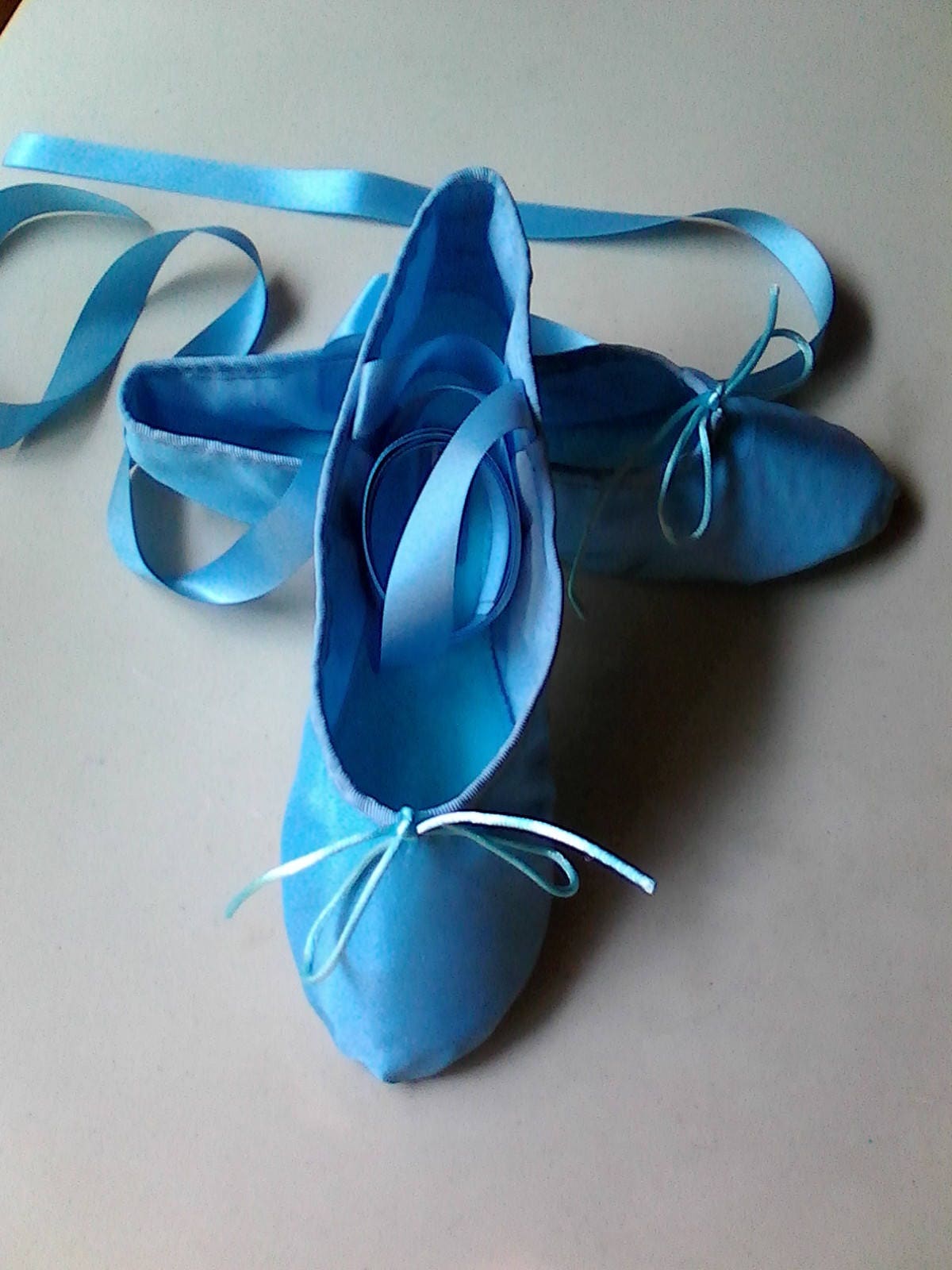 Pale Sky Blue Silk Ballet Slippers Adult Sizes Full Sole or - Etsy