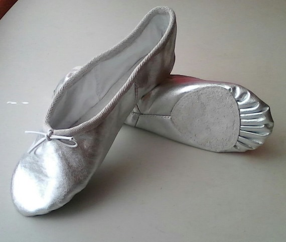 Silver Ballerina Slippers For Women Shiny Gold & Silver Belly Dance