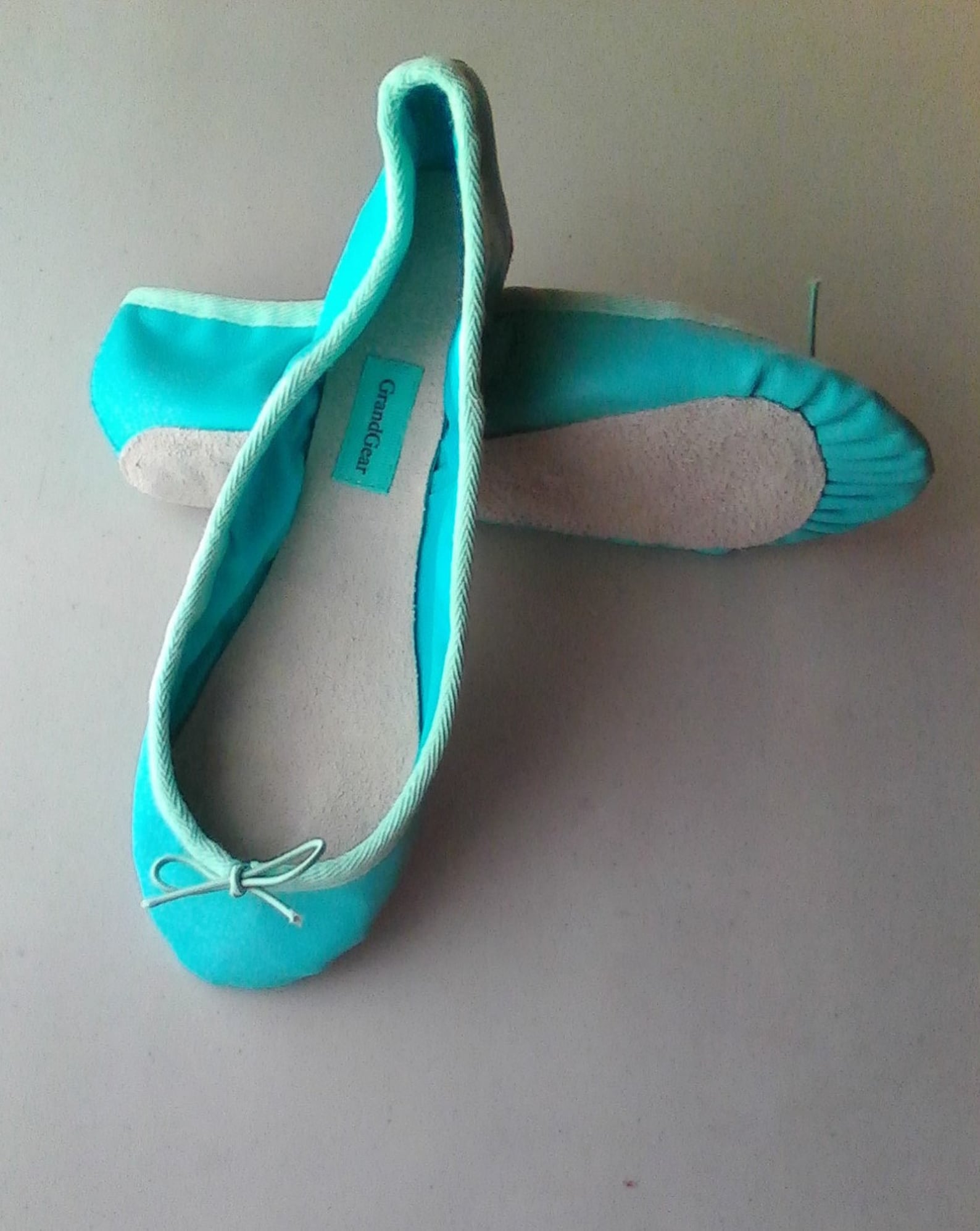 Extreme Low-cut Light Aqua Blue Leather Ballet Shoes Adult | Etsy