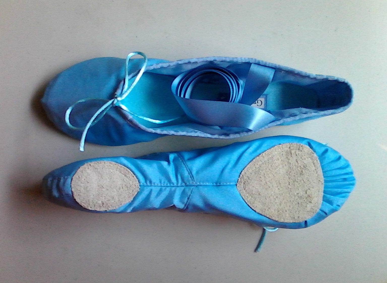 Pale Sky Blue Silk Ballet Slippers Adult Sizes Full Sole or - Etsy