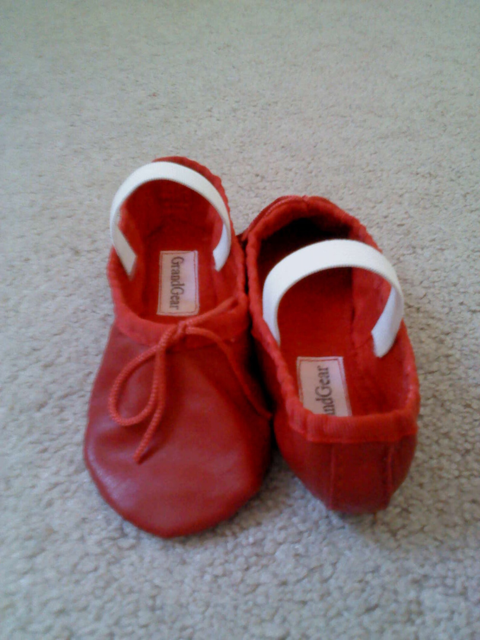 Red Leather Ballet Slippers Full Soles Little Girls Sizes - Etsy