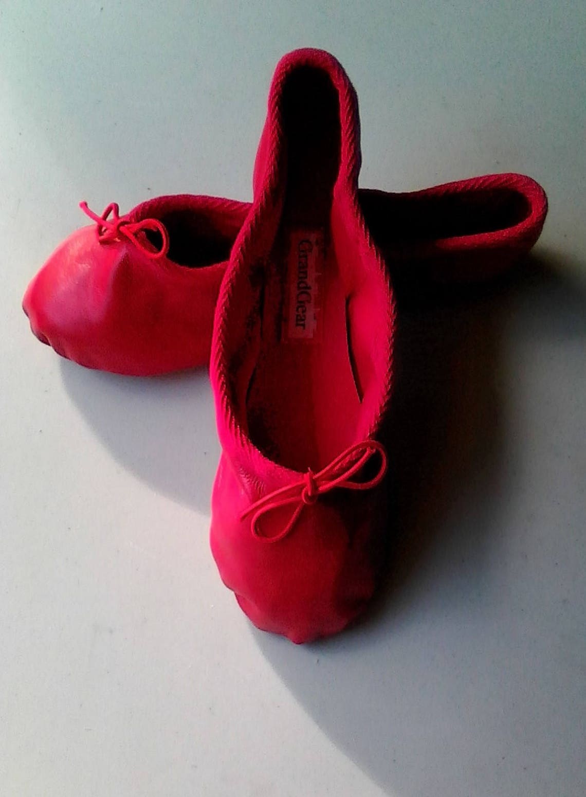 Red Leather Ballet Slippers - Full Soles- Little Girls Sizes - Etsy