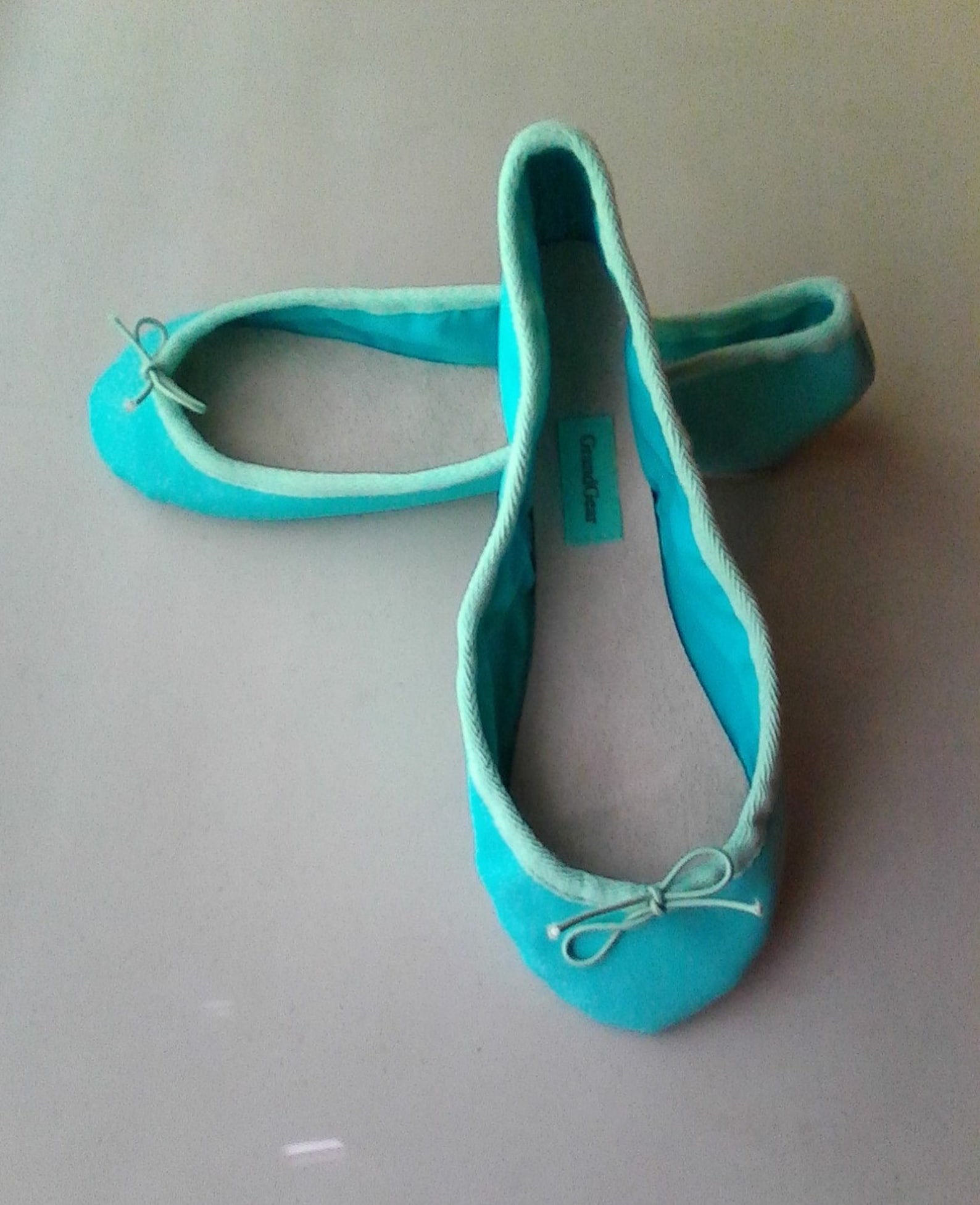 Extreme Low-cut Light Aqua Blue Leather Ballet Shoes Adult | Etsy