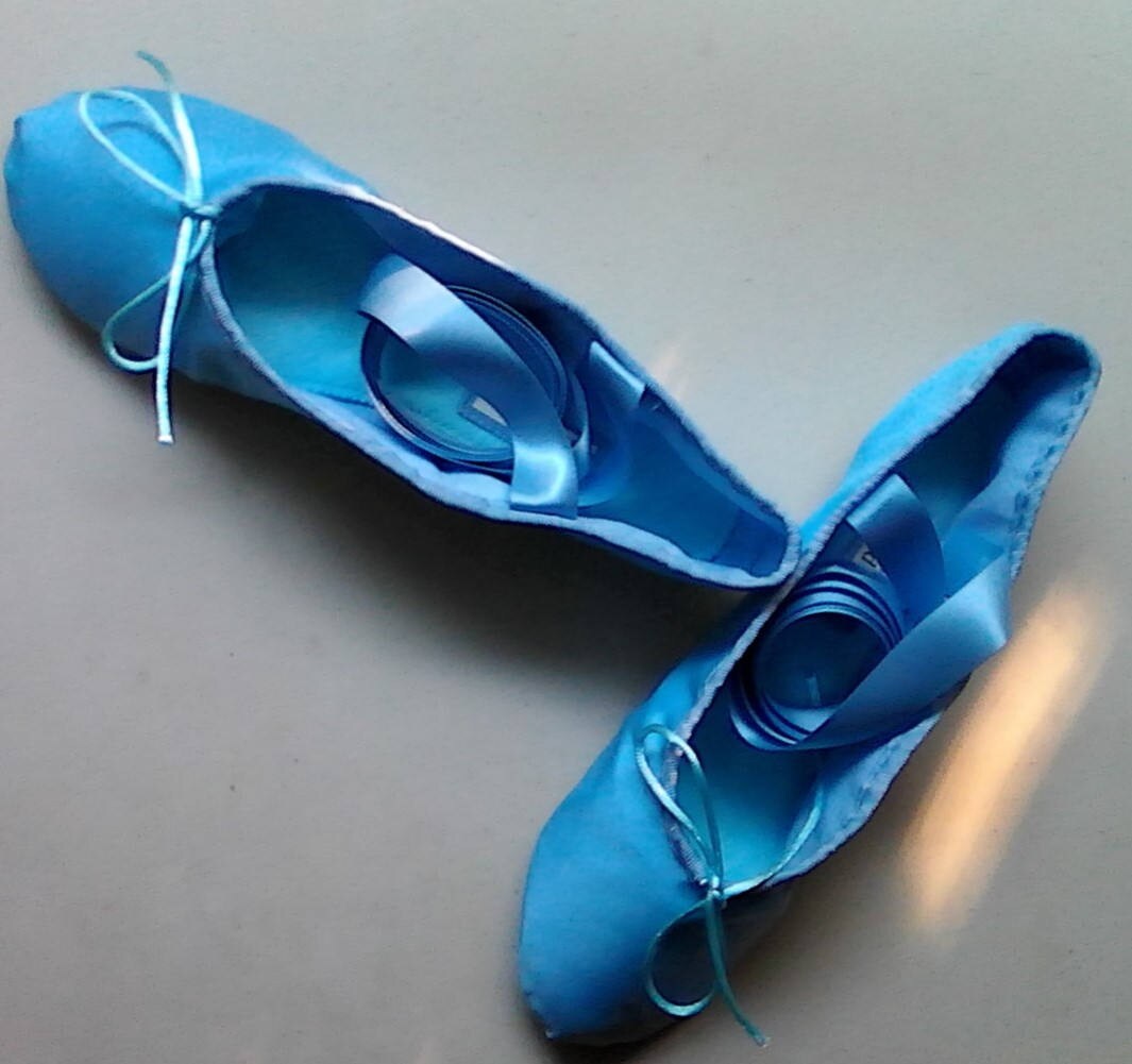 Pale Sky Blue Silk Ballet Slippers Adult Sizes Full Sole or - Etsy