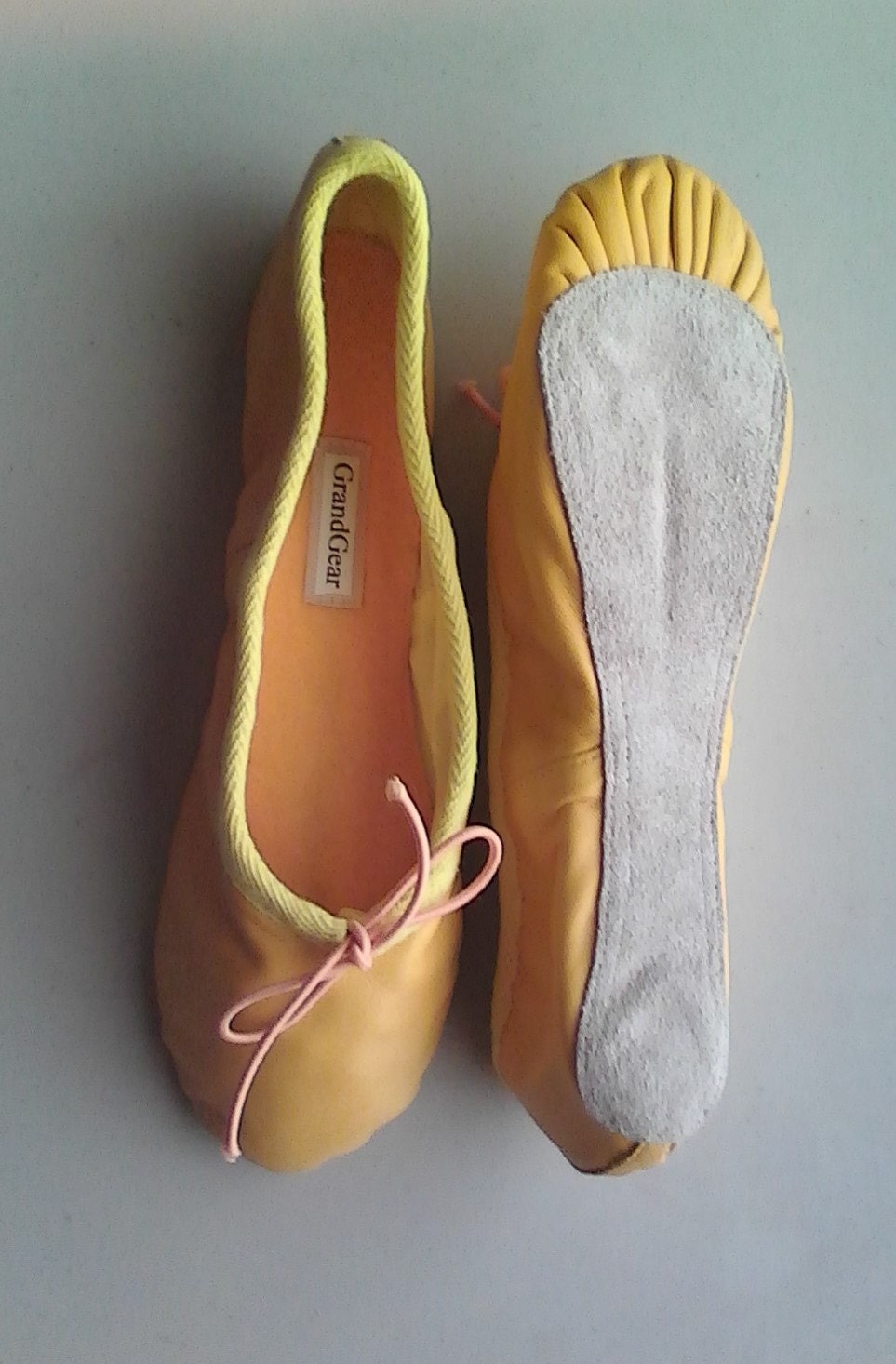 Buttercup Yellow Leather Ballet Shoes - Full Sole - Adult Sizes - Etsy