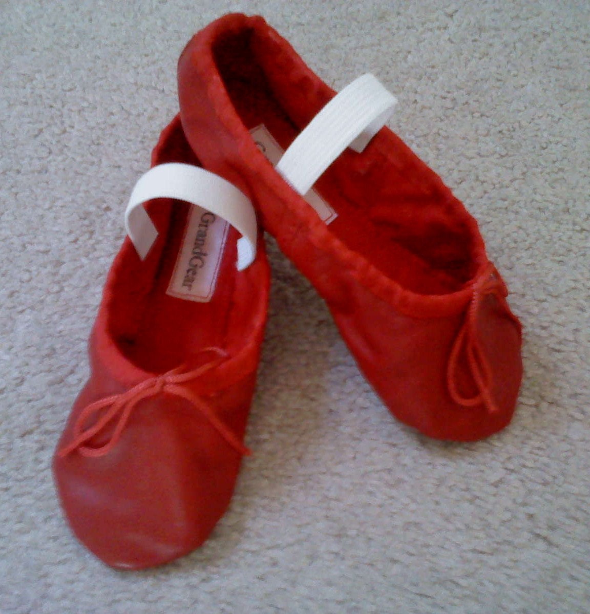 Red Leather Ballet Slippers Full Soles Little Girls Sizes - Etsy