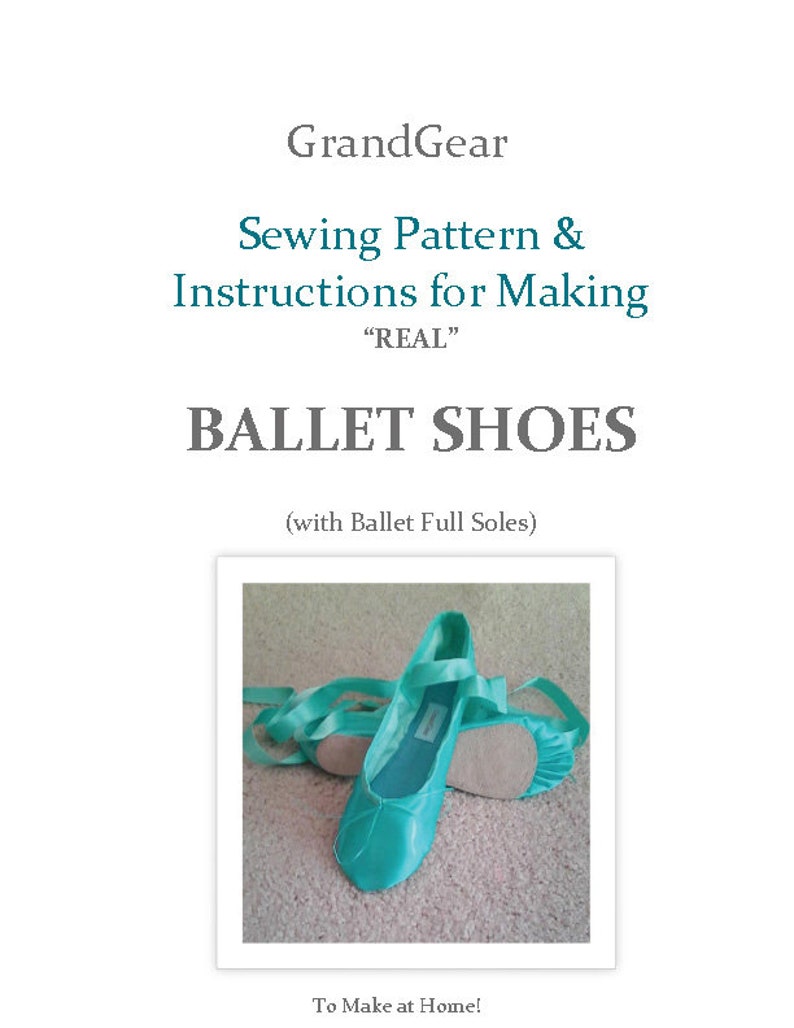 Ballet Shoes Sewing Pattern & Instructions Ballet shoes to | Etsy