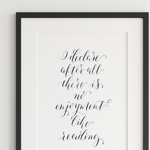 Jane Austen Book Lover Gift Literary Gift in Handwritten - Etsy UK