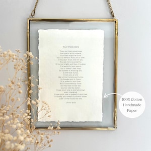 Custom Poem Print, Old Typewriter Font, Custom Poem, Framed Poem ...