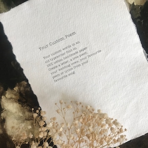 Custom Poem Print, Old Typewriter Font, Custom Poem, Framed Poem ...
