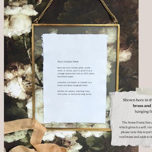 Custom Poem Print, Old Typewriter Font, Custom Poem, Framed Poem ...