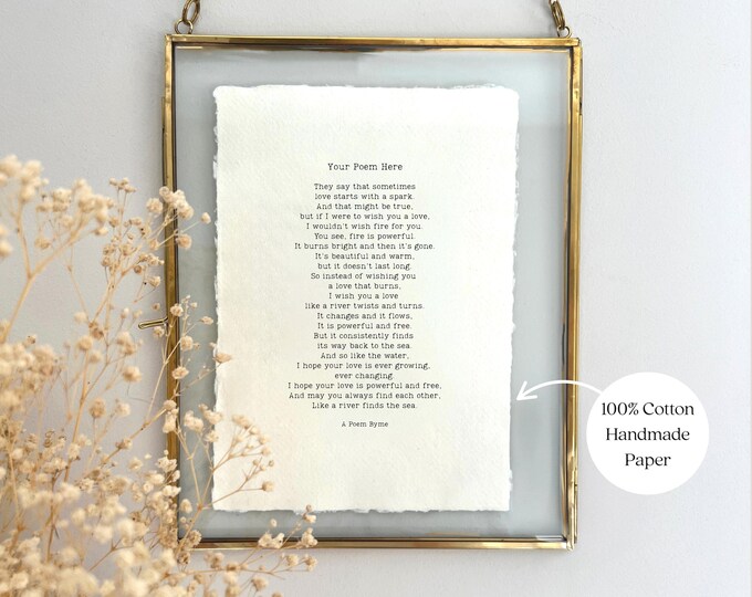 Custom Poem Print, Old Typewriter Font, Custom Poem, Framed Poem ...