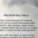 Robert Frost the Road Less Traveled Poem Print. the Road Not Taken ...