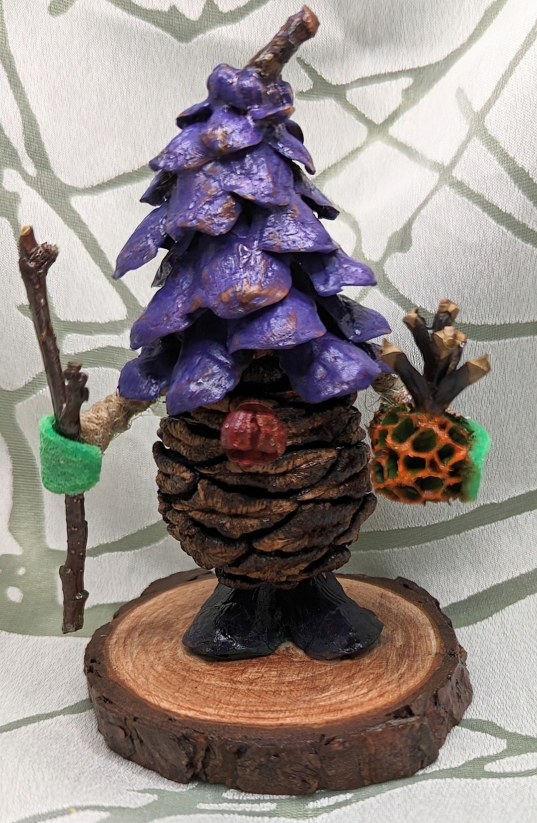 Murla House Gnome of Giant Sequoia Cone, Hinoki Nose, Pinecone Scale ...