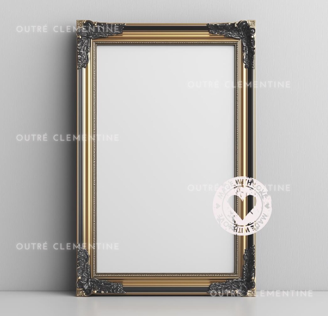 7 Simple Gothic Frame Mock Ups | Black & Gold Frame Mock Ups, Unique ...