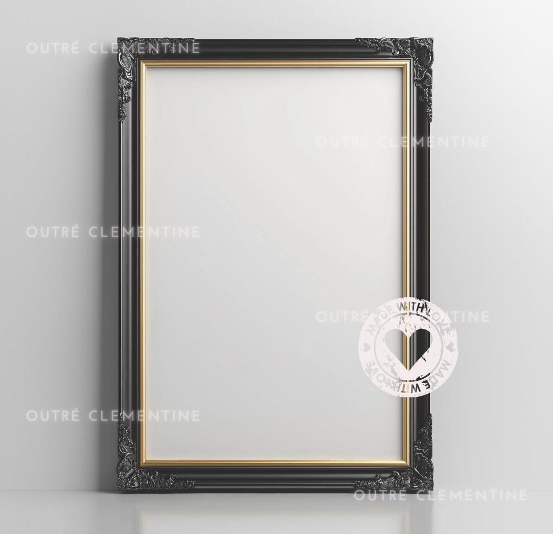 7 Simple Gothic Frame Mock Ups | Black & Gold Frame Mock Ups, Unique ...