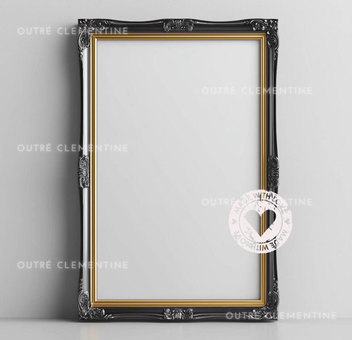 7 Simple Gothic Frame Mock Ups | Black & Gold Frame Mock Ups, Unique ...