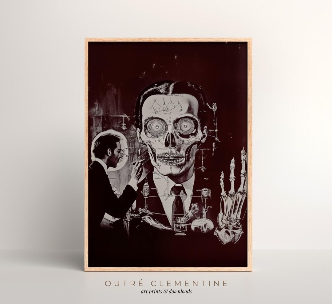 Retro Horror Movie Poster | Unique Digital Art, Gothic Wall Decor ...