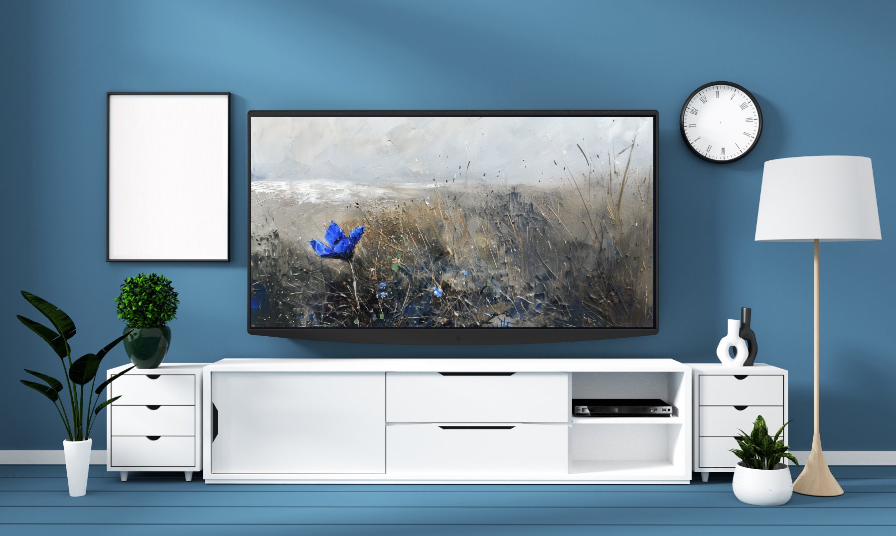 SAMSUNG TV Wallpaper Wild Flower Painting Download Printable 300dpi 4K ...